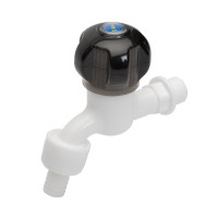 Garden Tap Round Charcoal Handle - Hardware, Homeware & Lifestyle