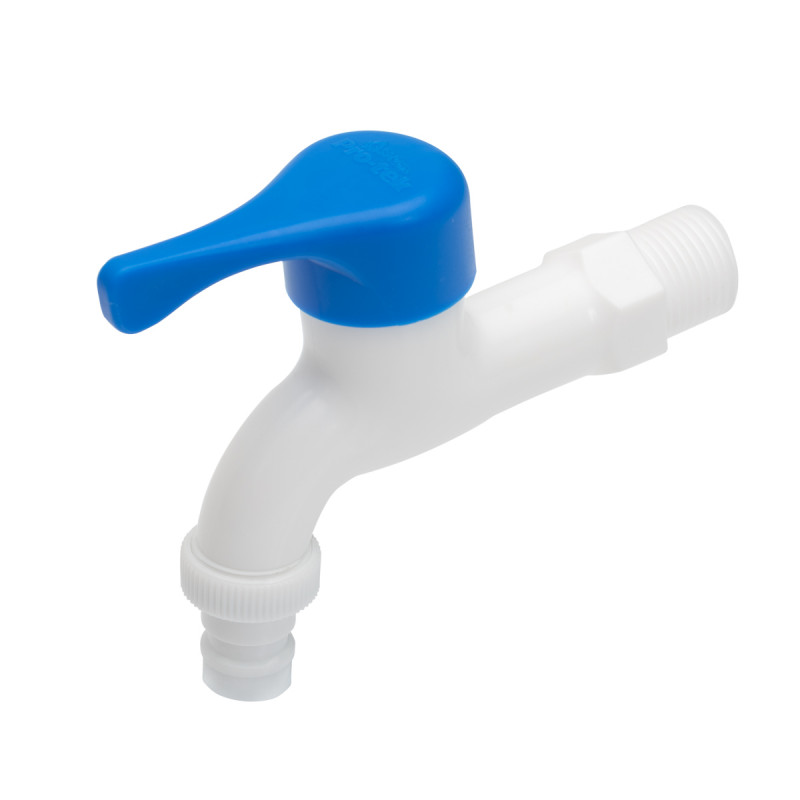 Plastic Water Tap QT Blue Handle Hardware Homeware Lifestyle Plastic Water Tap QT Blue Handle Hardware Homeware Lifestyle