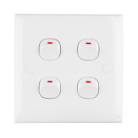 Four Gang One Way Switch - Hardware, Homeware & Lifestyle