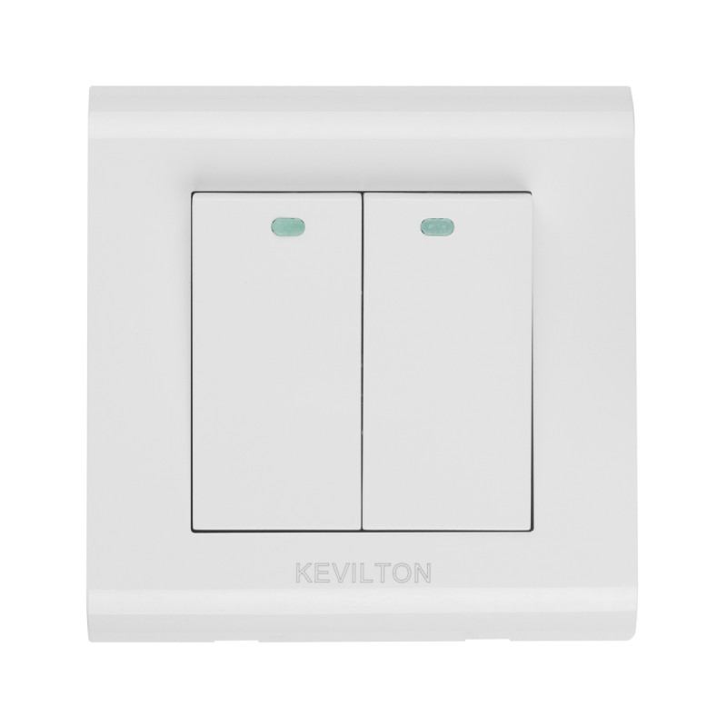 Modular White Two Gang Two Way Switch - Hardware, Homeware & Lifestyle
