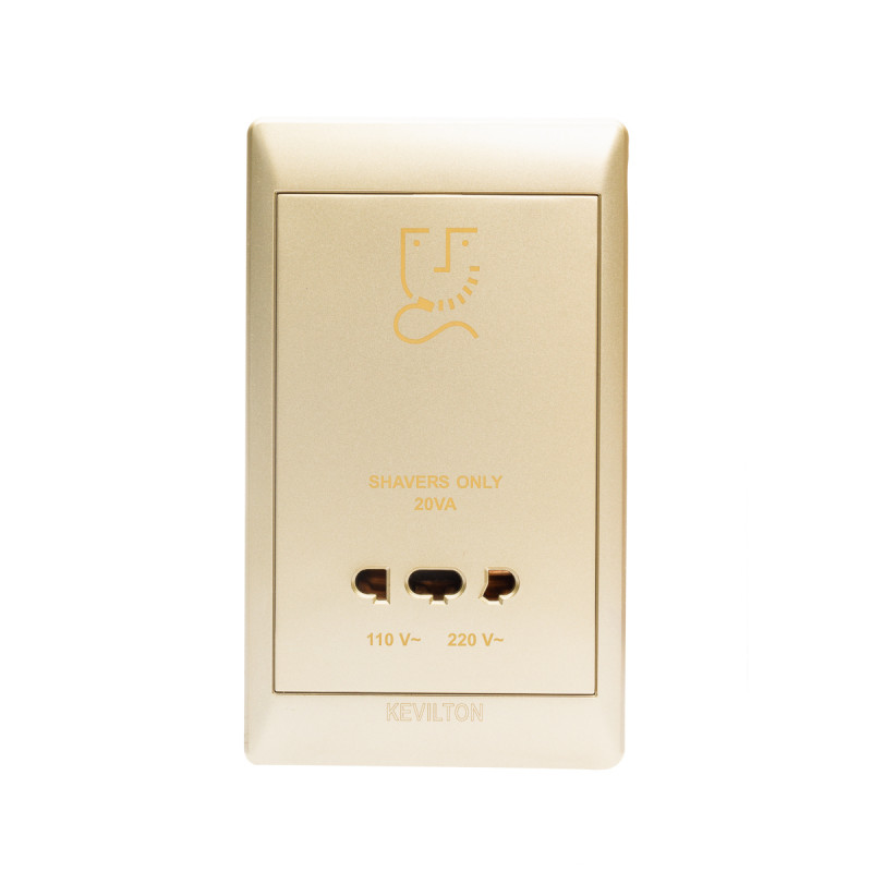Modular Gold Shaver Socket - Hardware, Homeware & Lifestyle