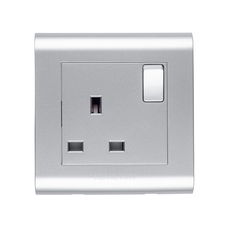 Modular Silver 13A Socket - Hardware, Homeware & Lifestyle