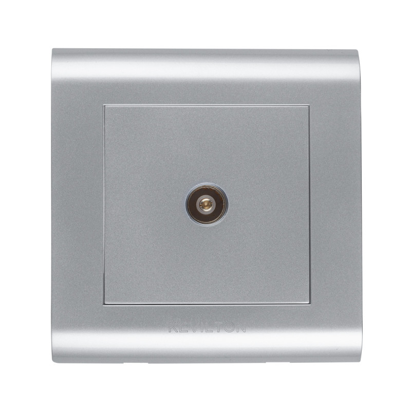 Modular Silver TV Socket - Hardware, Homeware & Lifestyle