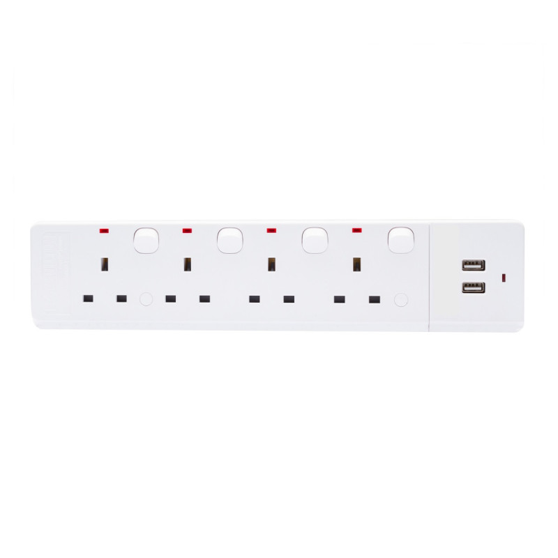 Trailing Socket USB 13A 4 Way - 7m - Hardware, Homeware & Lifestyle