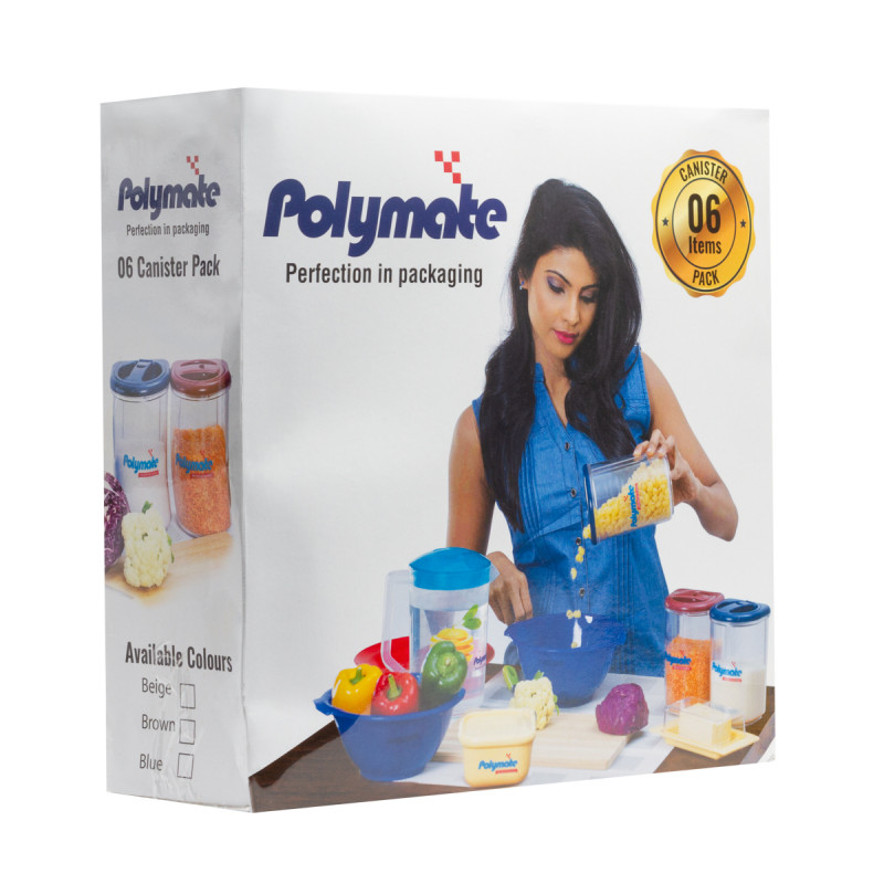 Polymate 6-Piece Storage Container Set - Hardware, Homeware & Lifestyle