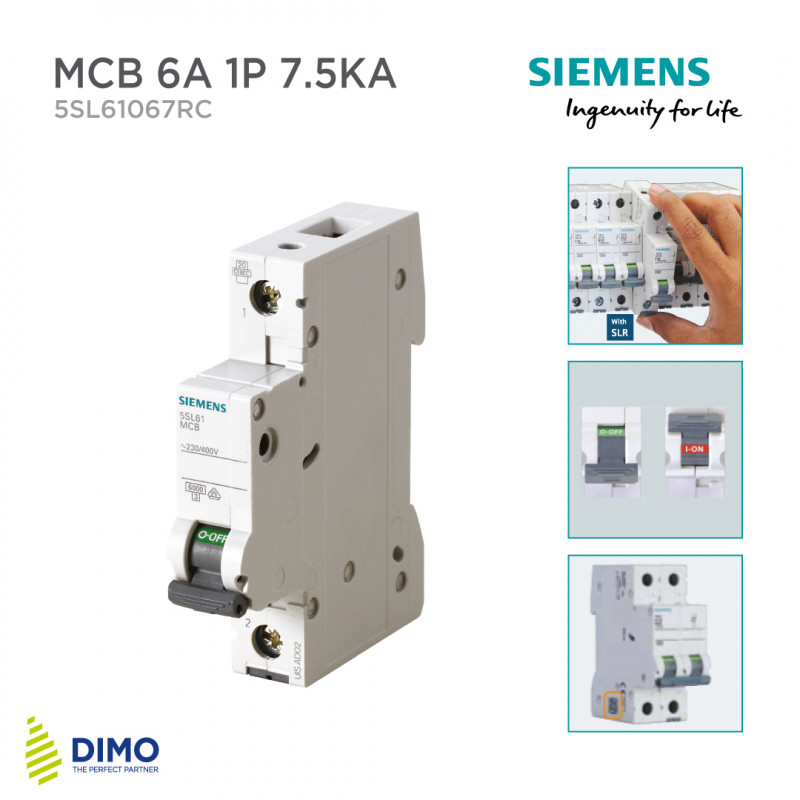 MCB 6A, 1P, 7.5kA - Hardware, Homeware & Lifestyle