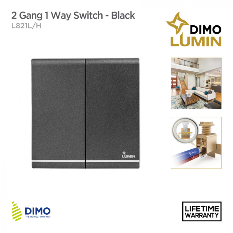 2G 1 Way Switch Black - Hardware, Homeware & Lifestyle