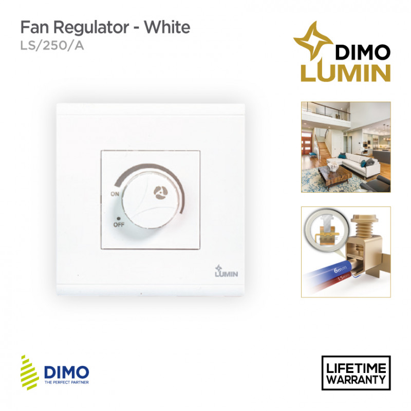 Fan Regulator White - Hardware, Homeware & Lifestyle