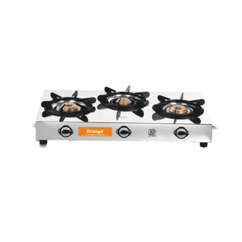 GAS COOKER 3BURNER ORANGE SPECTRA 301 S.S - Hardware, Homeware & Lifestyle
