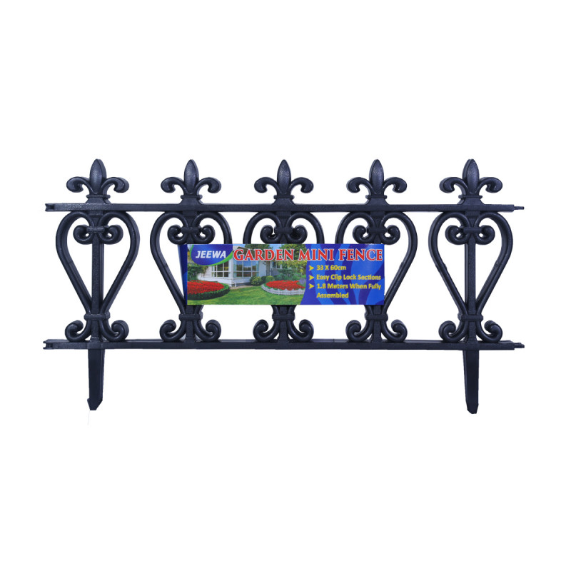 Garden Mini Fence (Design) - Black - Hardware, Homeware & Lifestyle