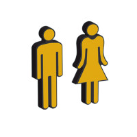 Toilet Sign - Gold - Hardware, Homeware & Lifestyle