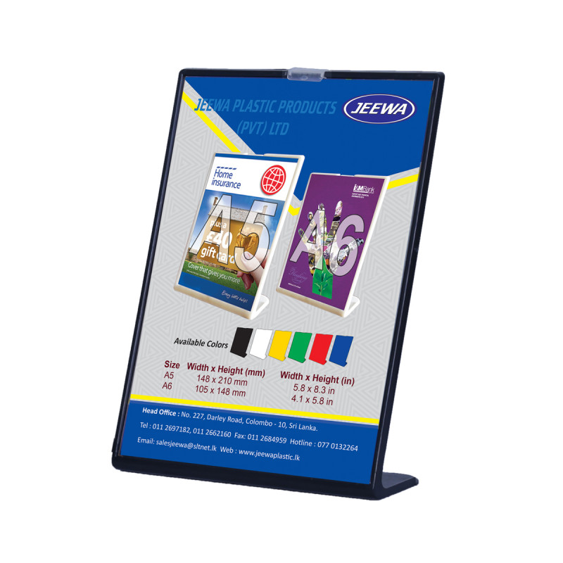 Desktop Display Holder - A5 - Black - Hardware, Homeware & Lifestyle