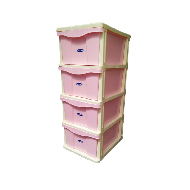 Drawer set Ultra ivory frame & pink dawers SY054-I-P - Hardware ...