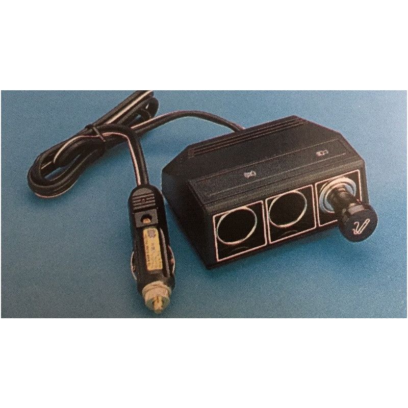 12V Tripple Socket With Lighter - Hardware, Homeware & Lifestyle