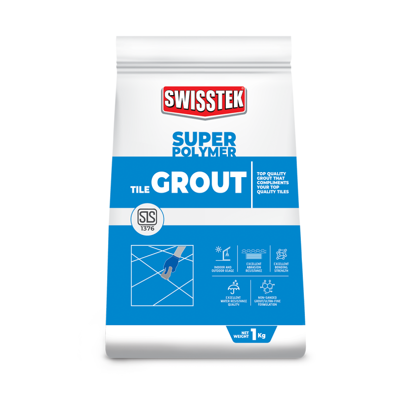 Swisstek Super Polymer Tile Grout 01Kg - Black - Hardware, Homeware ...