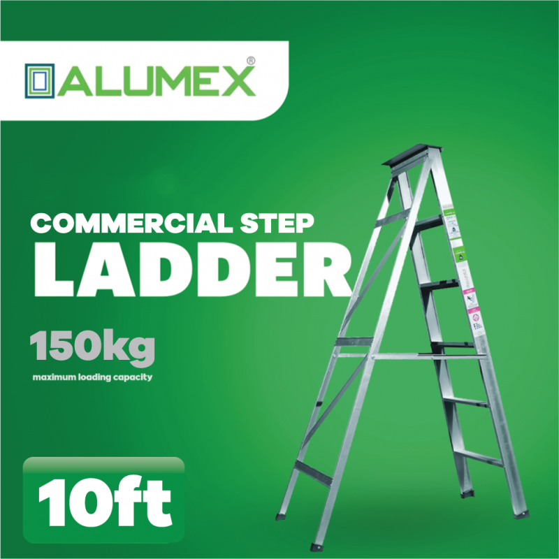 Commercial Step Ladder 10 ft - Hardware, Homeware & Lifestyle