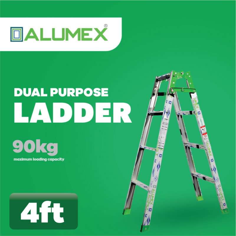 Dual Purpose Ladder STN 4ft - Hardware, Homeware & Lifestyle