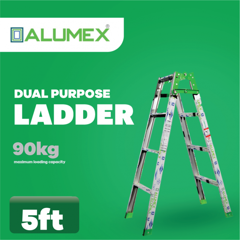 Dual Purpose Ladder STN 5ft - Hardware, Homeware & Lifestyle
