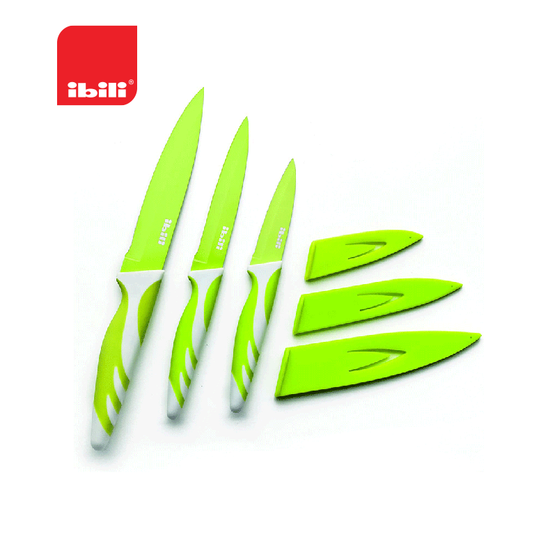 KITCHEN KNIFE GREEN 8,50+12,5+15 CM- 727650_x000D_ - Hardware, Homeware ...