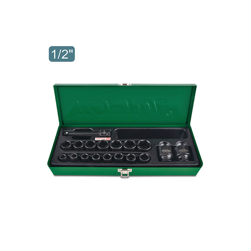 Socket Box Impact Flank 1/2"DR. 6PT 18 pcs set 10-32mm - Hardware ...