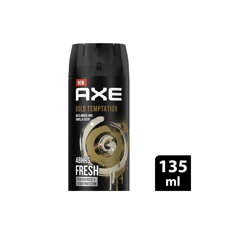 Axe Gold Temptation Deodorant 135ml - Hardware, Homeware & Lifestyle