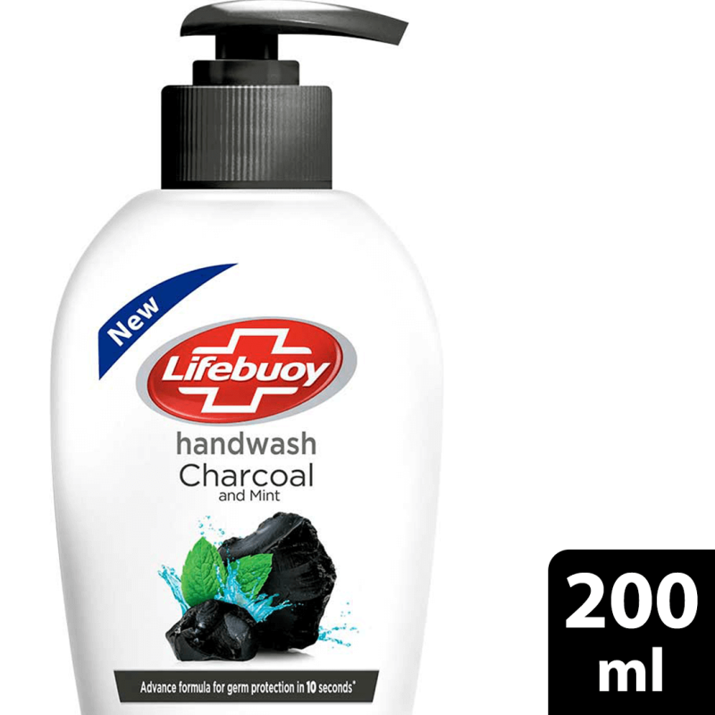 Lifebuoy Charcoal And Mint Hand Wash 200ml - Hardware, Homeware & Lifestyle