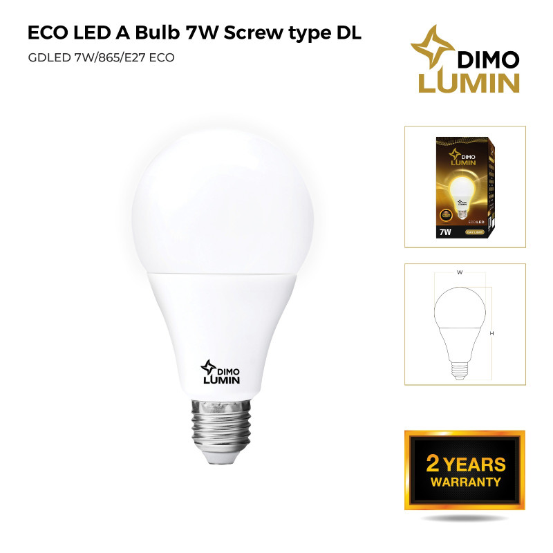 ECO DIMO LED 7W DAY SCREW - Hardware, Homeware & Lifestyle