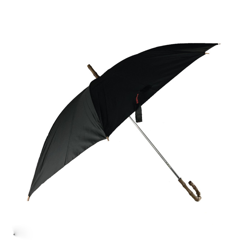 UMBRELLA BLACK POLYESTER - CURVE HANDLE - Hardware, Homeware & Lifestyle