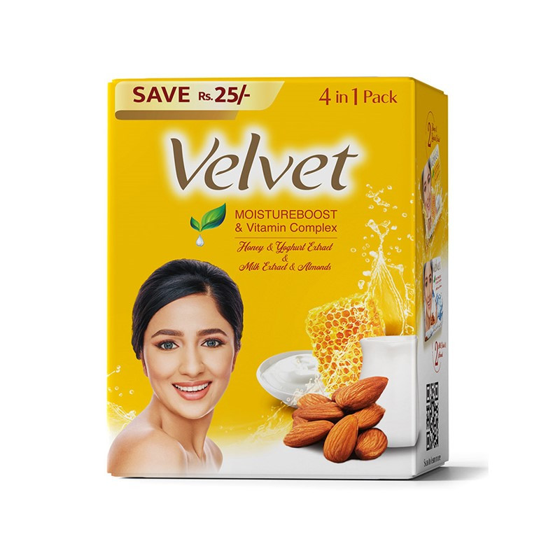 Velvet Soap mixed eco pack (2 Honey & 2 Milk) combo 380g - Hardware ...
