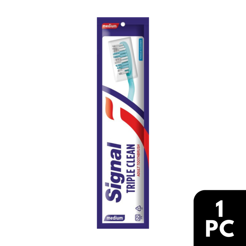 Signal Triple Clean Toothbrush - Medium - Hardware, Homeware & Lifestyle