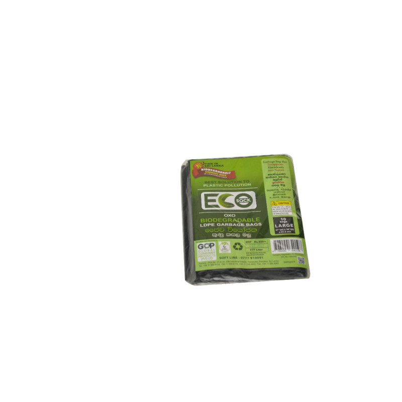 Eco Sack Garbage Bag Large Black - Hardware, Homeware & Lifestyle