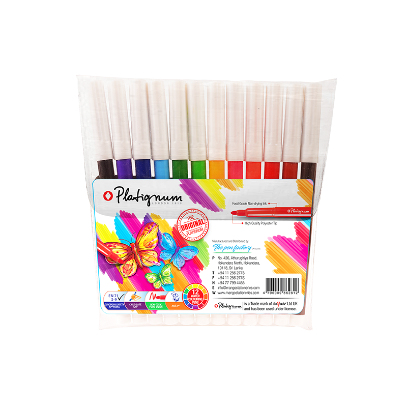 Platignum water Coloring Pens 12 Colors Pack - Hardware, Homeware ...