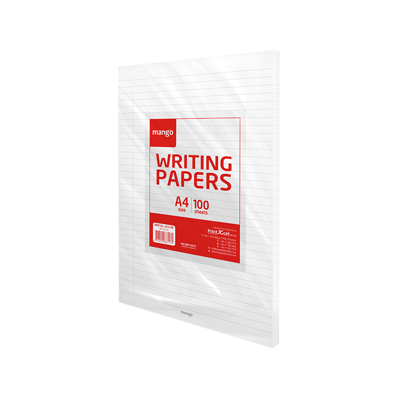 Mango Writing Paper 100 Sheets Pack - Hardware, Homeware & Lifestyle