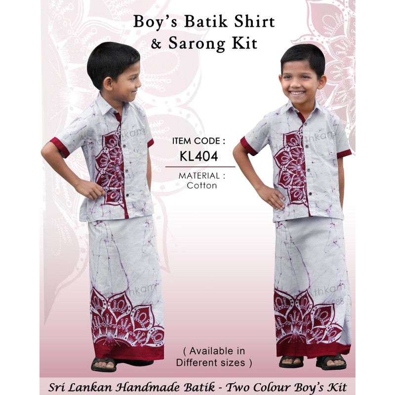 Hela Athkam Kid's Bathik Shirt & Sarong Kit KL404 - Hardware, Homeware ...